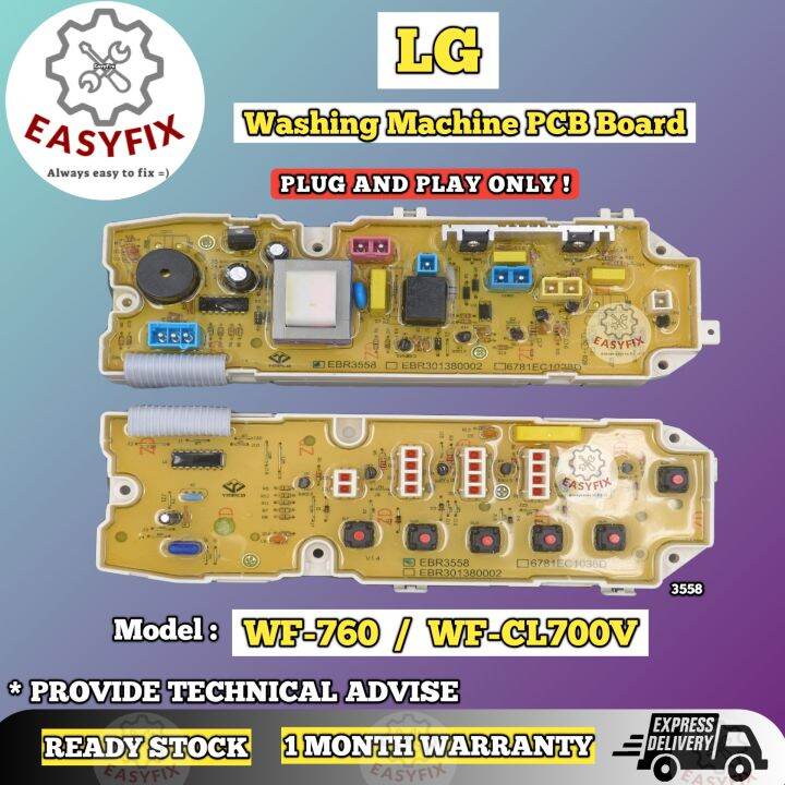 WF-760 / WF-CL700V LG WASHING MACHINE PCB BOARD (CONTROL BOARD) | Lazada