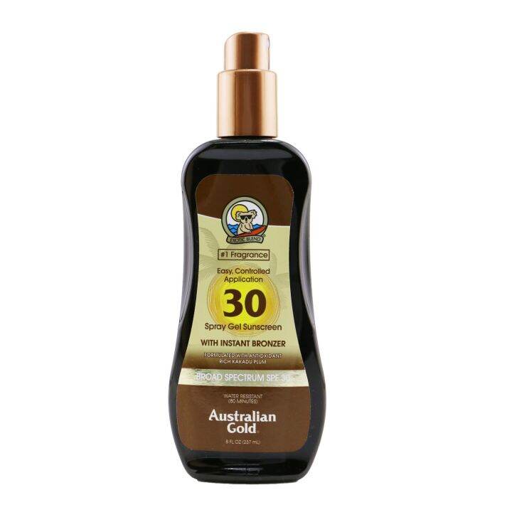 AUSTRALIAN GOLD - Spray Gel Sunscreen SPF 30 with Instant Bronzer 237ml ...