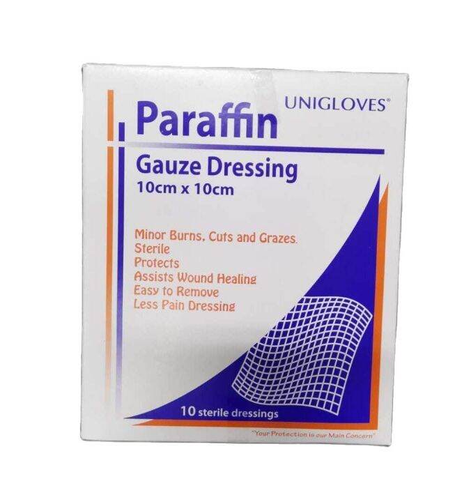 Unigloves Paraffin Gauze Dressing 10cm x 10cm | Lazada