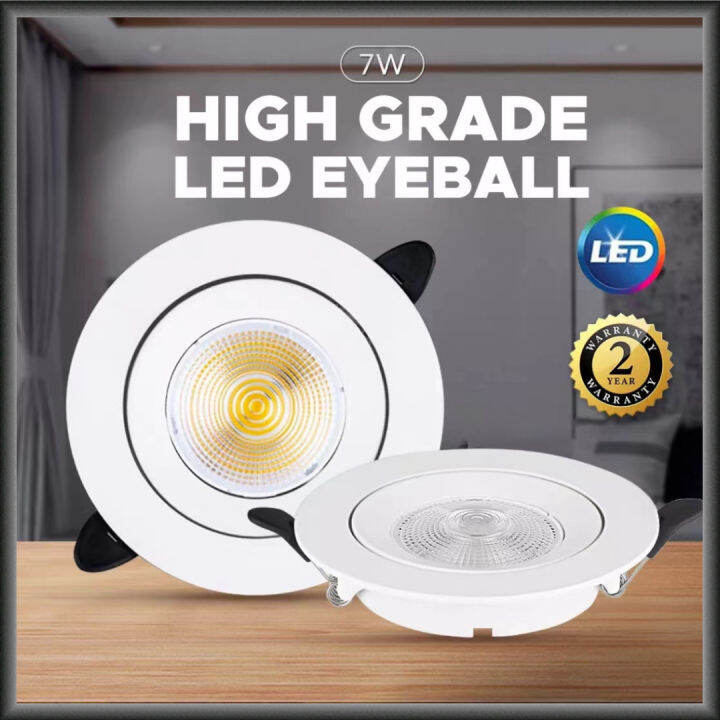 [SIRIM] LED Eyeball LED 6W 3 Inch Warm White Downlight LED Ceiling ...