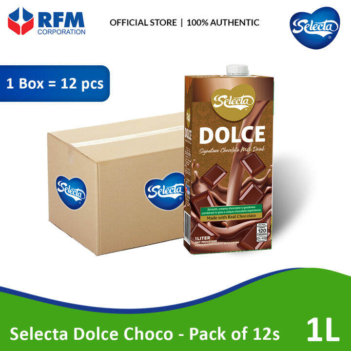 Selecta Dolce Chocolate Milk Drink 1L - Pack of 12 | Lazada PH