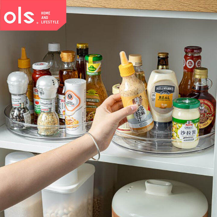 OLS 1/2/3 Tier Rotating Organizer Spice Condiments Lazy Susan 360 ...