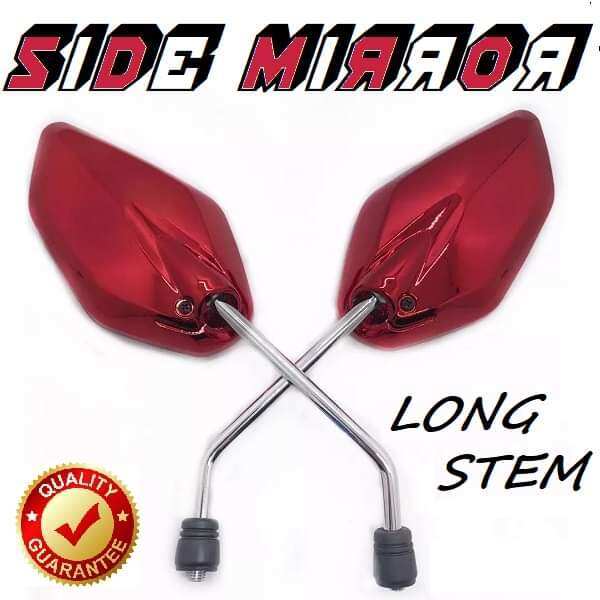 RUSI ROYAL SIDE MIRROR Motorcycle STOCK type LONG STEM STANDARD SIZE ...