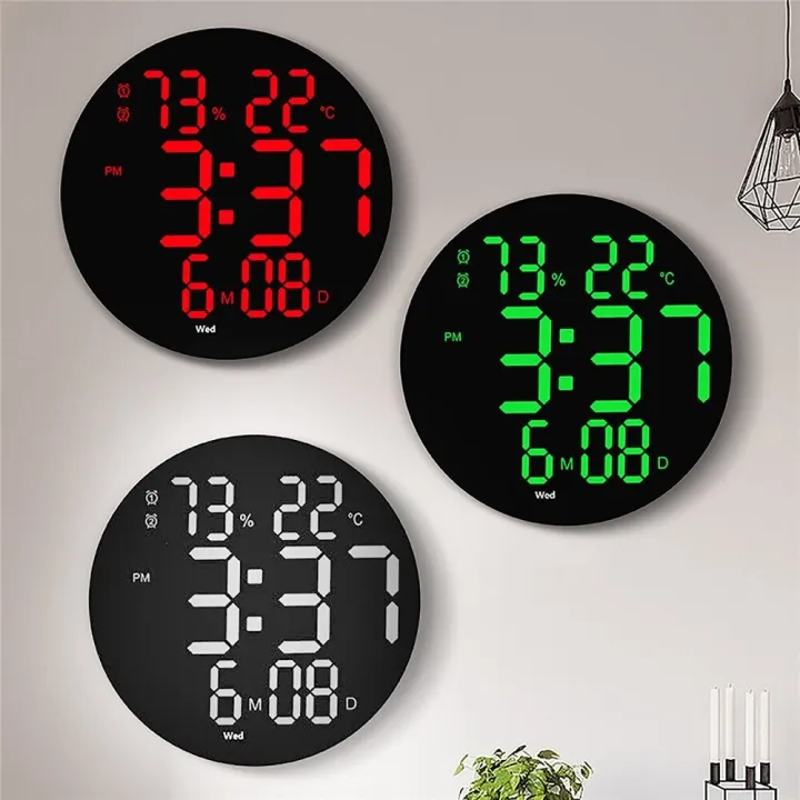 10 Inch Simple LED Wall Clock Living Room Multi-function Clock ...
