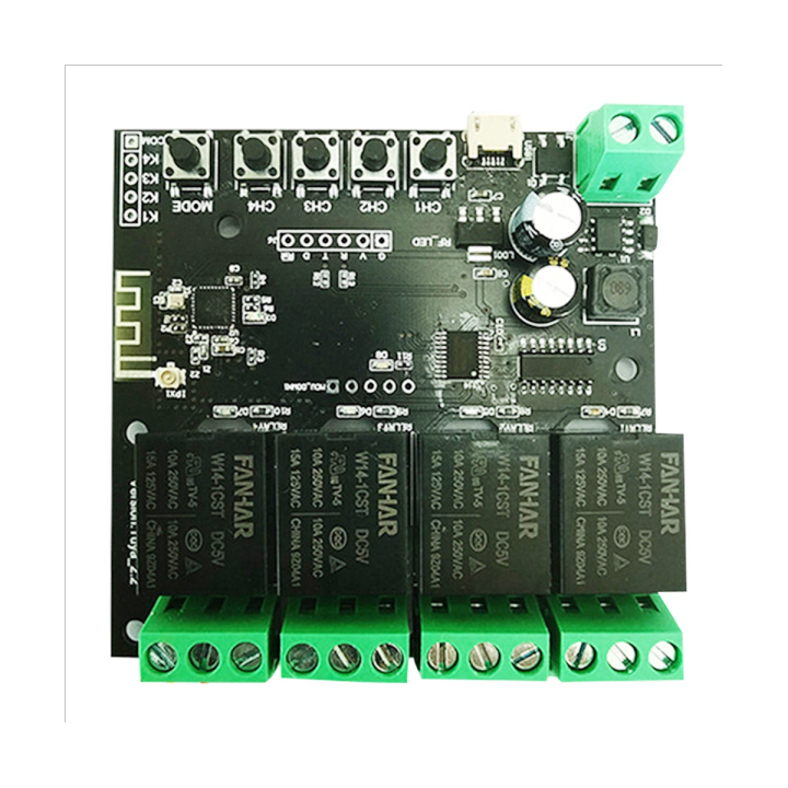 Tuya WiFi Switch 4 Channel Relay Module APP Remote Control Remote Voice ...