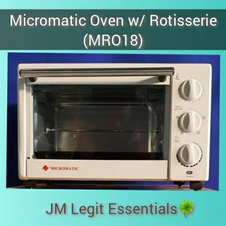 MICROMATIC Electric Oven w Rotisserie 19L MRO-18 [COD] | Lazada PH