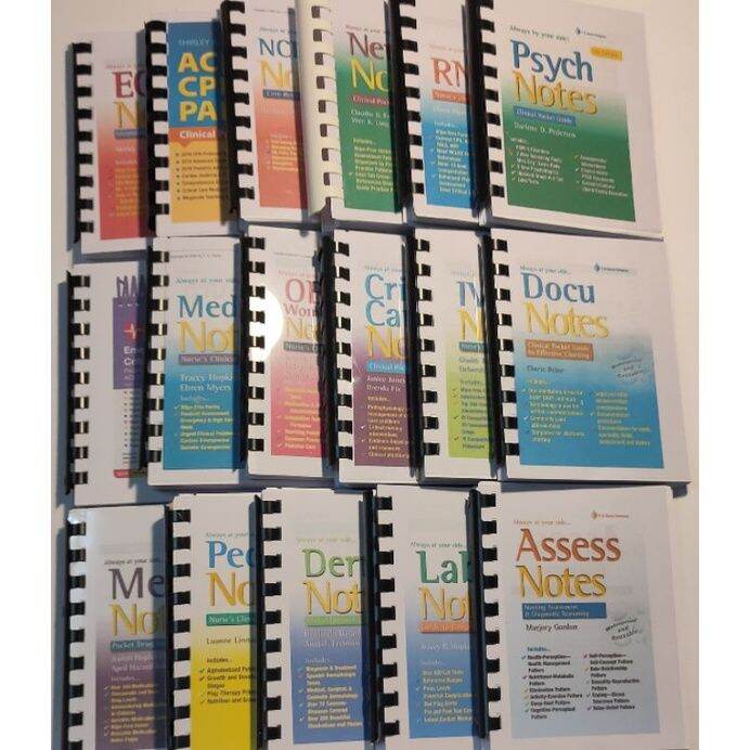 ★17 NEW POCKET NOTES (NCLEX-RN,ECG,CritCare,MedSurg,IV, OB, ACLS, NEURO ...