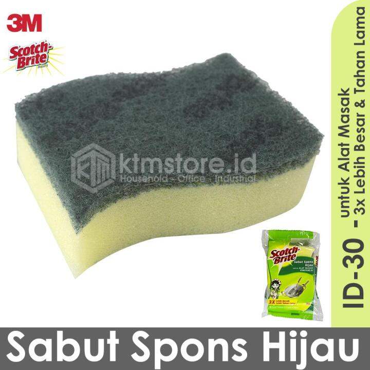 3M Scotch Brite Sabut Spons Hijau Cuci Piring ID 30 | Lazada Indonesia