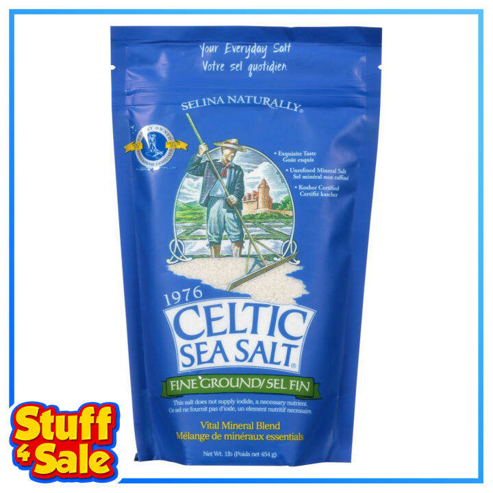 Selina Naturally Celtic Sea Salt Fine Ground 16 oz 454g | Lazada PH
