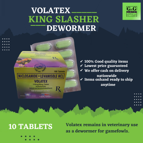 [G&G AGRIVET] 10 TABLETS / 1 BANIG VOLATEX Anthelmintic tablet Dewormer ...