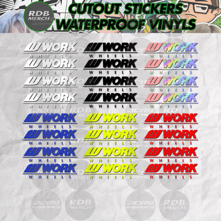 Work Wheel Mags Decal Sticker Waterproof Set of 4 pcs | Lazada PH