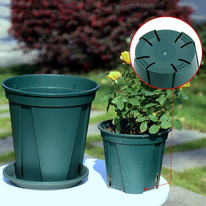 ASSERT Concise Home Bottom Tray Plastic Plant Pot Planter Flower Pots ...