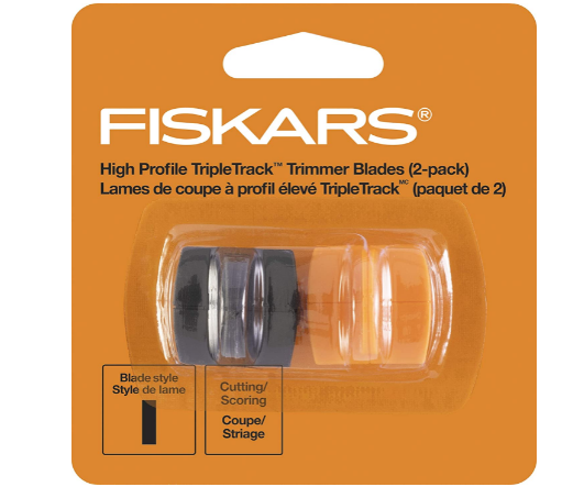 Fiskars 01-001555J TripleTrack High Profile Replacement Blades Cut ...