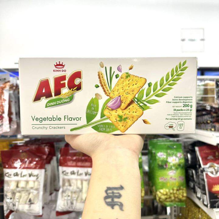 AFC Vi Rau Banh Cracker - Vegetable Flavor Crunchy Crackers 200g | Lazada