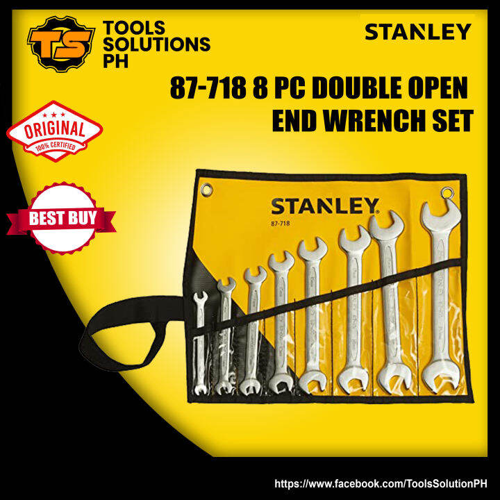STANLEY HANDTOOLS 8 PCS DOUBLE OPEN END WRENCH SET | Lazada PH