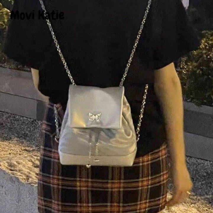 Movi Katie Women's backpack Y2K chain sweet cool babes new PU leather ...