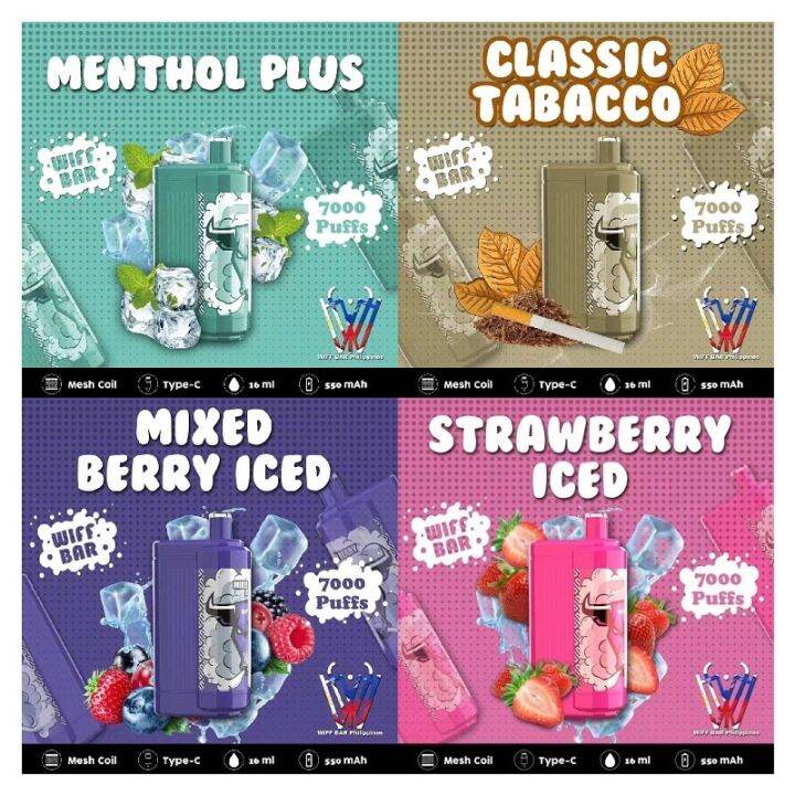 Wiff Bar Dispo Pod Up To 7000 Puffs 550mAh Battery Authentic Original ...