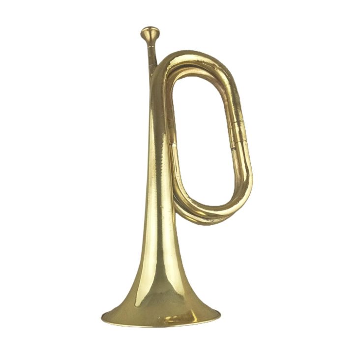Brass Marching Bugle Music Instrument Early Learning Toy Trumpet For S ...