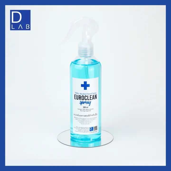 สเปรย์แอลกอฮอล์สำหรับมือ Euroclean Alcohol Hand Spray 300 ml | Lazada.co.th