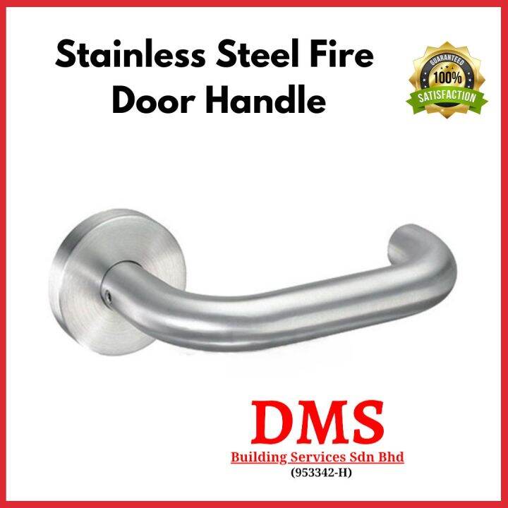 DMS Stainless steel round pipe fire door handle/ KUNCI PINTU / KUNCI ...