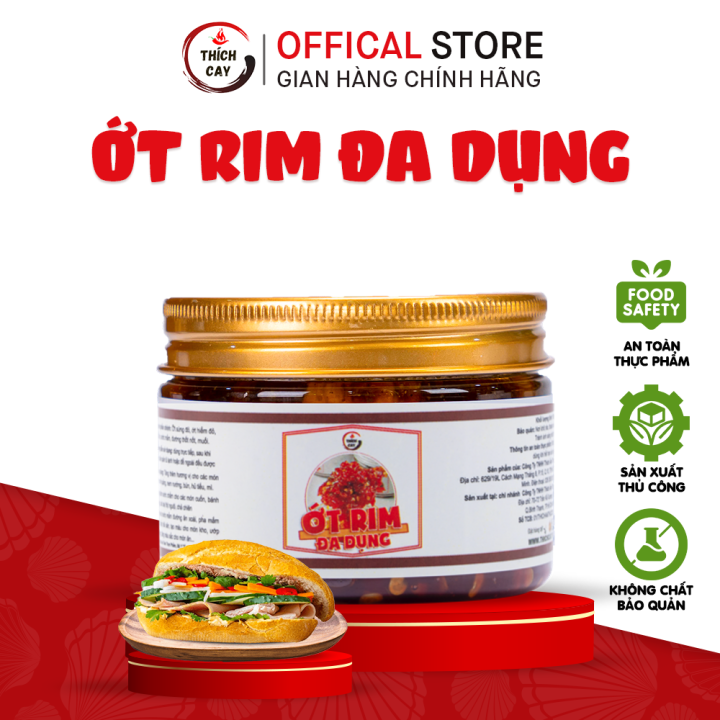 Ớt rim đa dụng Thích Cay, ướp nướng thịt, hải sản, tạo màu, chấm các ...