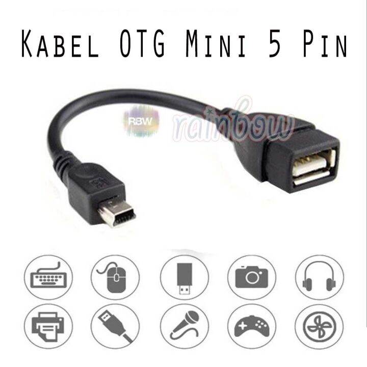 KABEL OTG MINI V3 5 PIN OTG Cable On The Go Mini USB CABLE OTG V3 ...