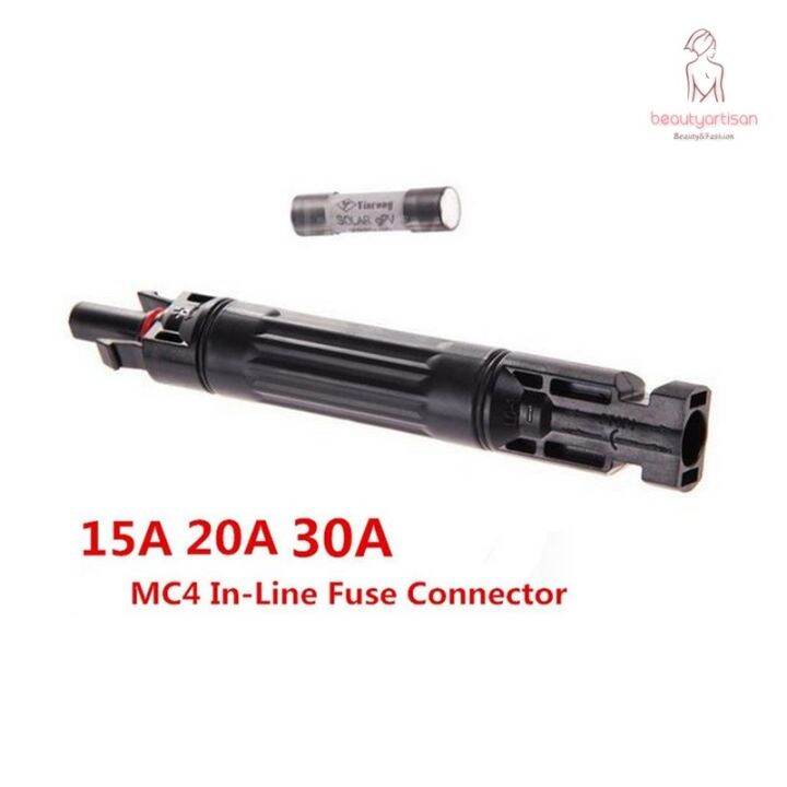 In-line Fuse Connector 1000 VDC Male to Fem PV Solar Fuse Holder ...