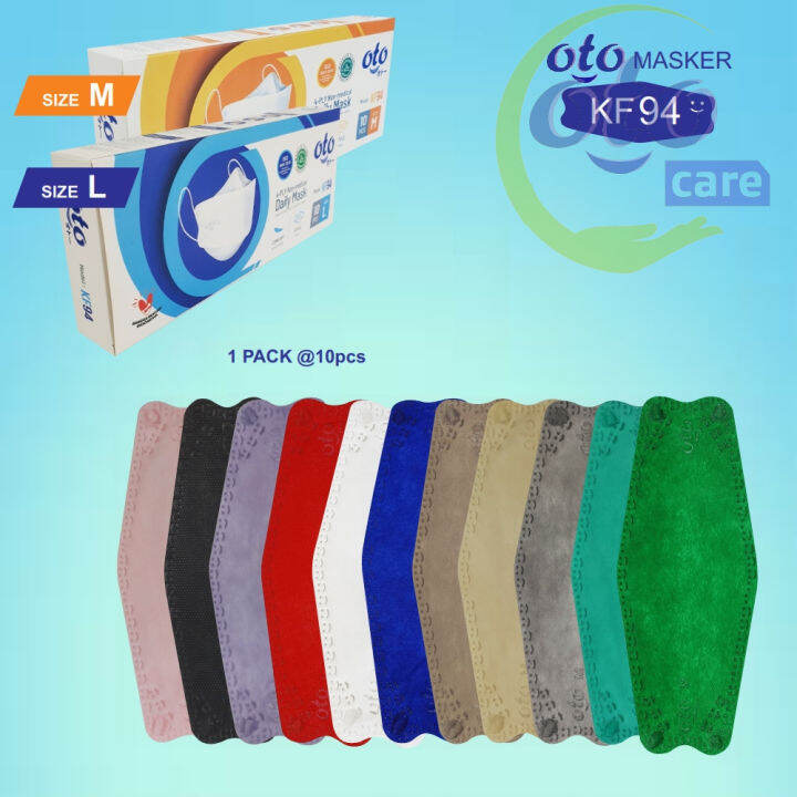 OTO Masker KF94 Earloop Kesehatan Wajah 4 lapis Face Disposable Mask ...