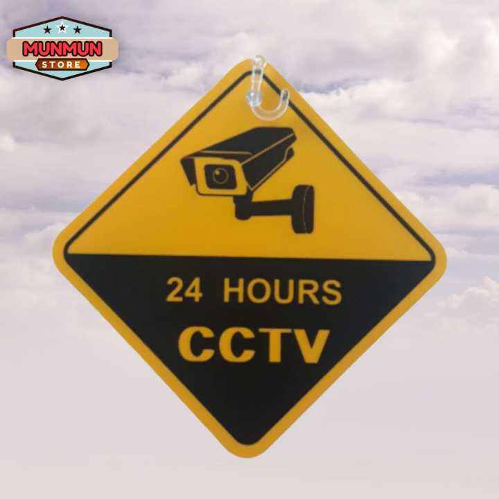 Signage PVC " 24 Hours CCTV " | Papan Tanda | Lazada Indonesia
