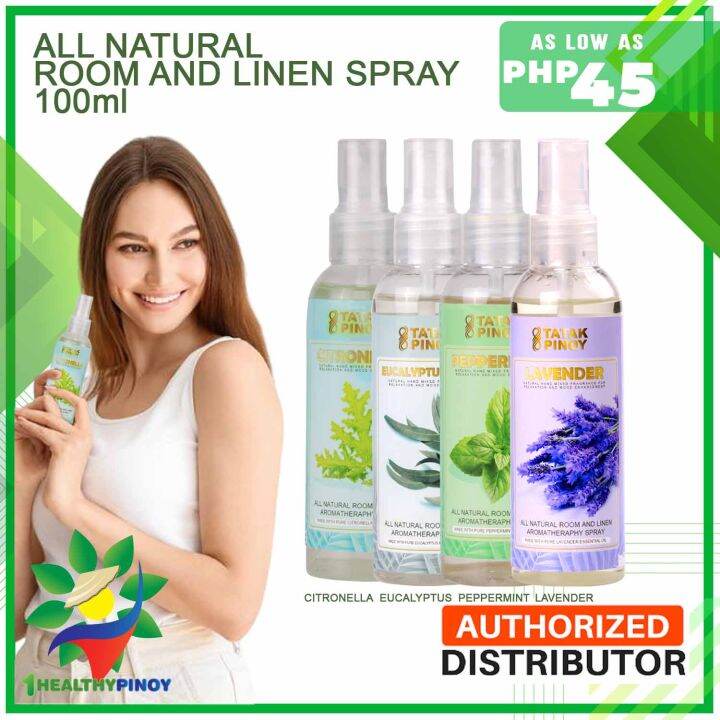 1HealthyPinoy TATAK PINOY Natural Positive Essence Linen and Room Spray 100ml, Natural Aromatic ...