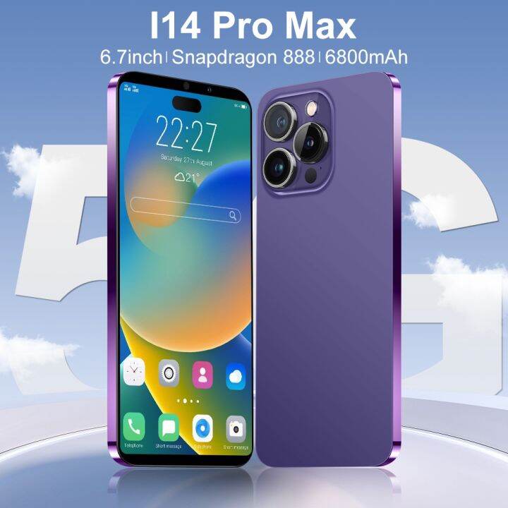2023 Global Version Brand New I14 Pro Max Smartphone 6.8 Inch Mobile Phone 16GB+ 512GB 7000mAh ...