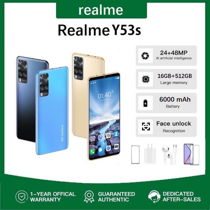 Realme Y53s 5G Original Full Display Smartphone Android 5.5inch 100 ...