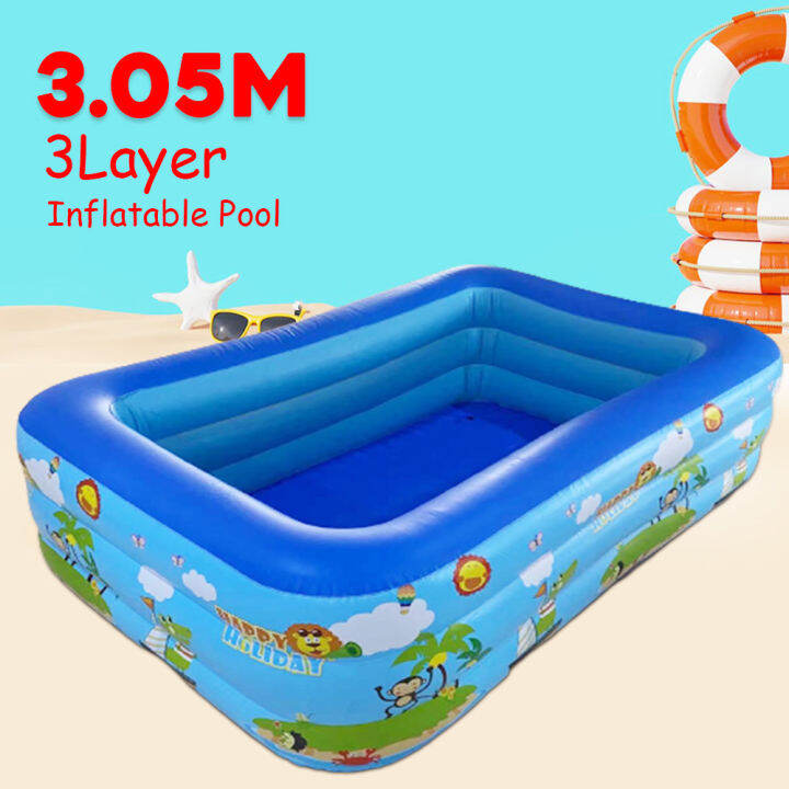 Inflatable Rectangular Swimming Pool For Kids | Lazada PH