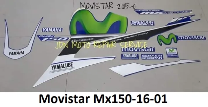 SNIPER Mx150 16 MOVISTAR BLUE Stock Decal/Sticker | Lazada PH