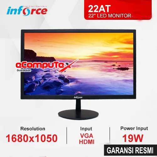 MONITOR INFORCE LED 22AT / 2200AT / 22 AT 22 INCH VGA + HDMI - GARANSI ...