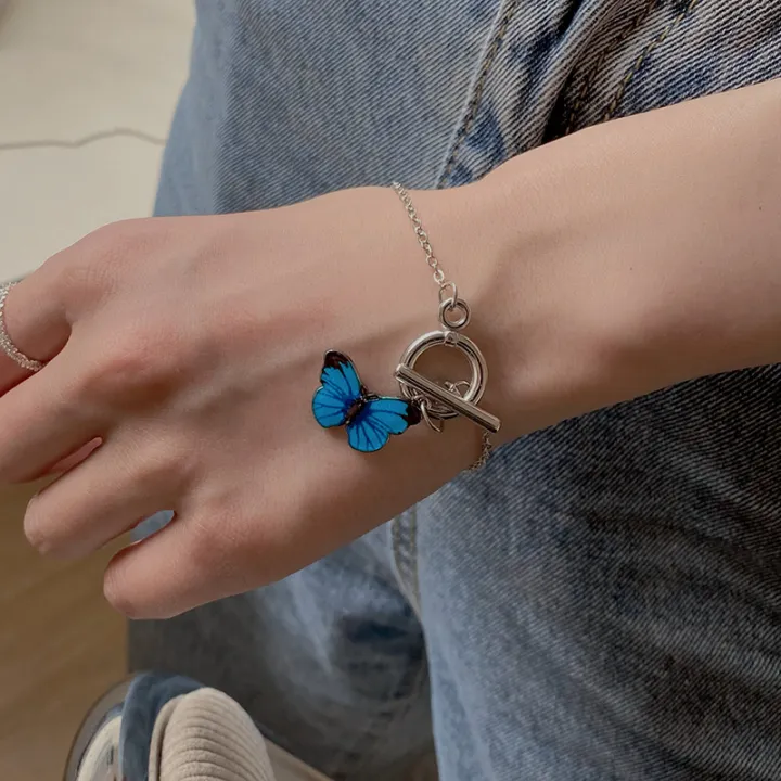 Blue Butterfly celet Female Summer Girl Forest | Lazada.co.th