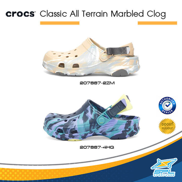 Crocs Collection รองเท้าแตะ รองเท้าแบบสวม Classic All Terrain Marbled ...