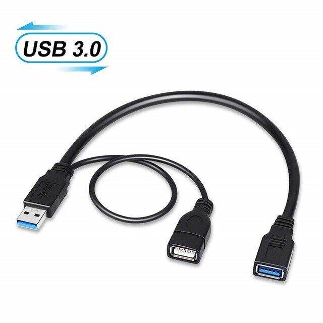 Onvian Usb 3.0สายตัวแยก Usb 3.0ตัวผู้ไปยัง Usb คู่เครื่องชาร์จแจ็คตัว ...