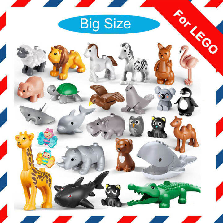 Big Size Animal Building Blocks Compatible Lego Duplo Animal ...