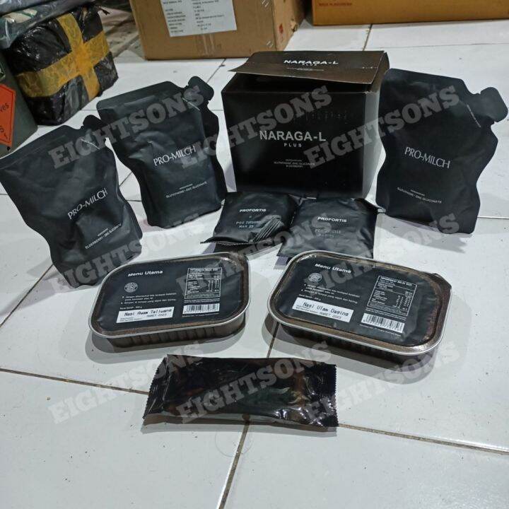 MARET 2023 Ransum TNI Naraga L PLUS 2 Nasi 3 Promilch Cair 2 Profortis ...