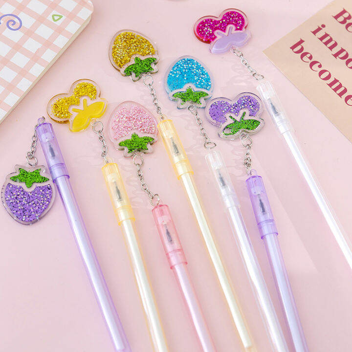 Fancha Store ปากกาเจลจี้น่ารักๆสไตล์เกาหลี,ปากกาสีดำจี้รูปแมวเดซี่ปัก ...