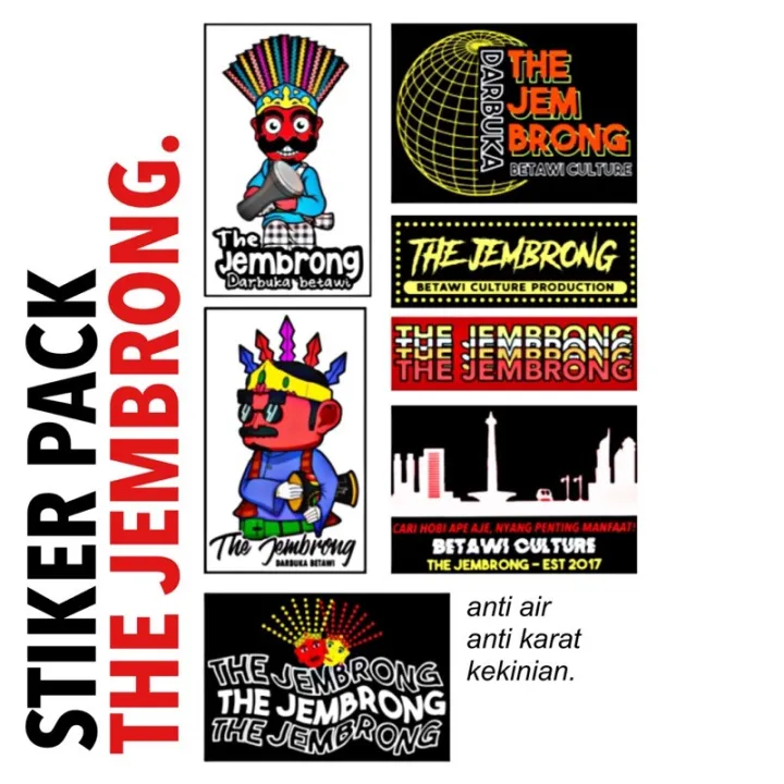 STIKER PACK THE JEMBRONG. STICKER ONDEL-ONDEL BETAWI JAKARTA | Lazada ...