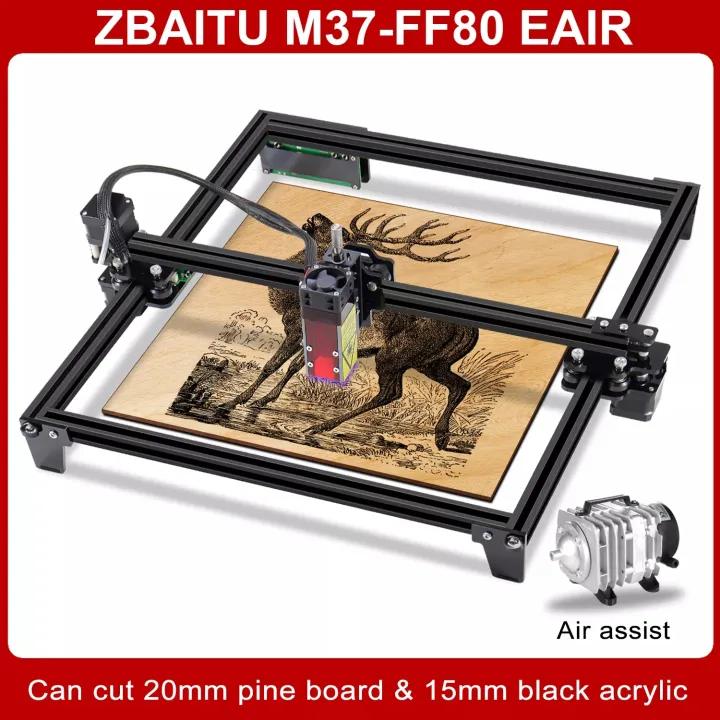 ZBAITU Laser Engraver Cutter 80W Engraving Cutting Machine High Power ...