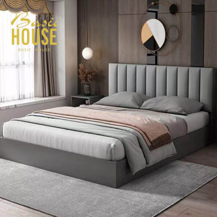 Basic House Modern Simple Solid Wood Double Bed Nordic Rental Master ...