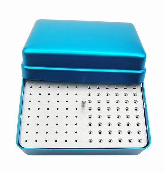 120 Holes Full Endo Box Dental Diamond Bur Holder Dental Disinfection Box Autoclave Sterilizer ...