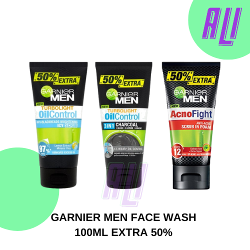 GARNIER MEN FACE WASH 100ML EXTRA 50% [1 TUBE 150ML] | Lazada