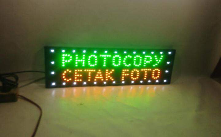 tulisan lampu led / led sign photo copy foto copy cetak foto new ...