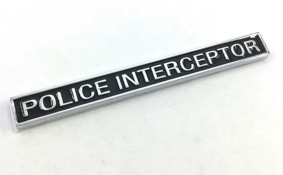 เพจโลโก้ โพลิซ แต่งฟอร์ด งานโลหะ Metal POLICE INTERCEPTOR Logo Car ...