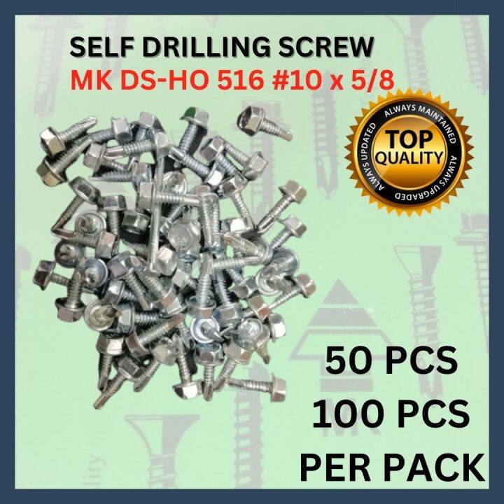 [MK] DS-HO 516 (ZPH) #10 x 5/8 SELF DRILLING SCREW Screw besi channel ...