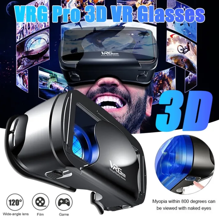VRG Pro VR Glasses 3D Glasses Virtual Reality Glasses VR Wide-Angle for ...